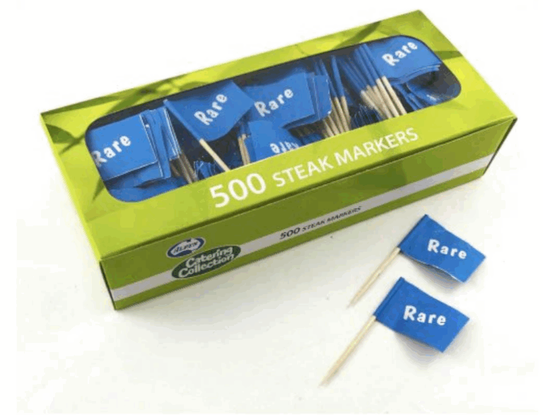 Steak Marker Flag Rare Pkt 500 - Aitkens Hospitality